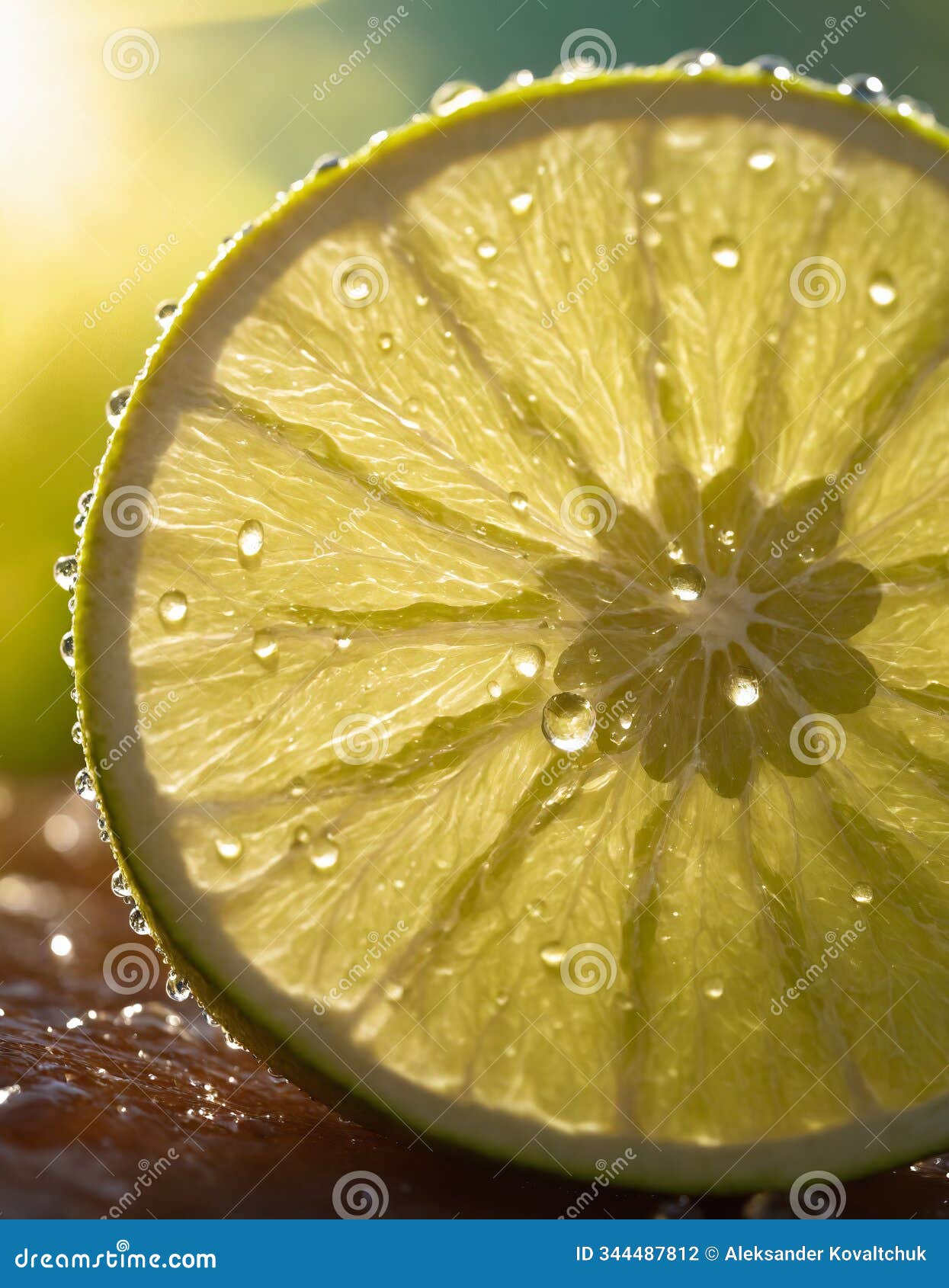 Cut Lime, Fruit, Macro, Portrait. Fresh Lime with Water Drops Stock ...