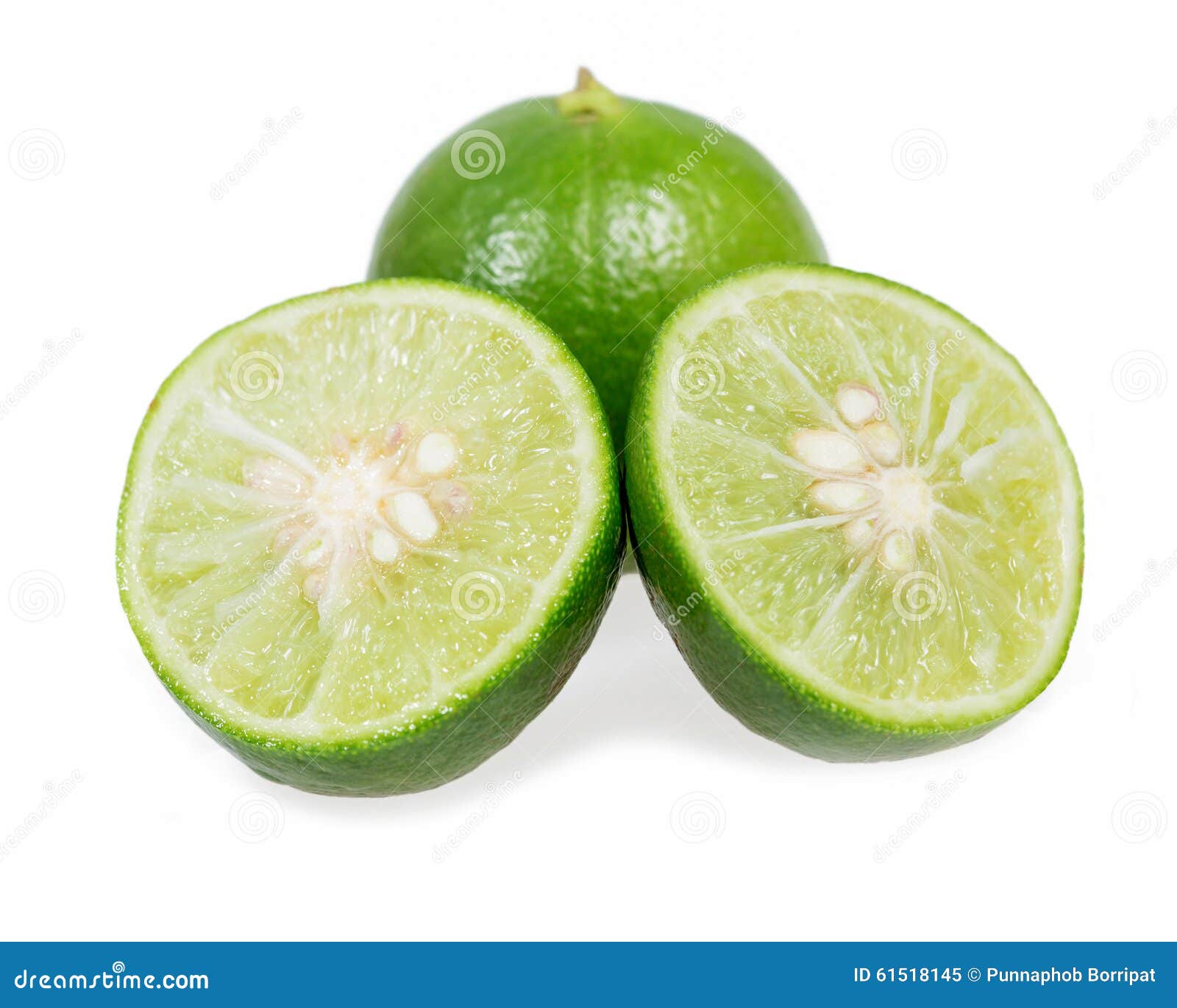 Cut limes Isolated stock image. Image of peel, healthy - 61518145
