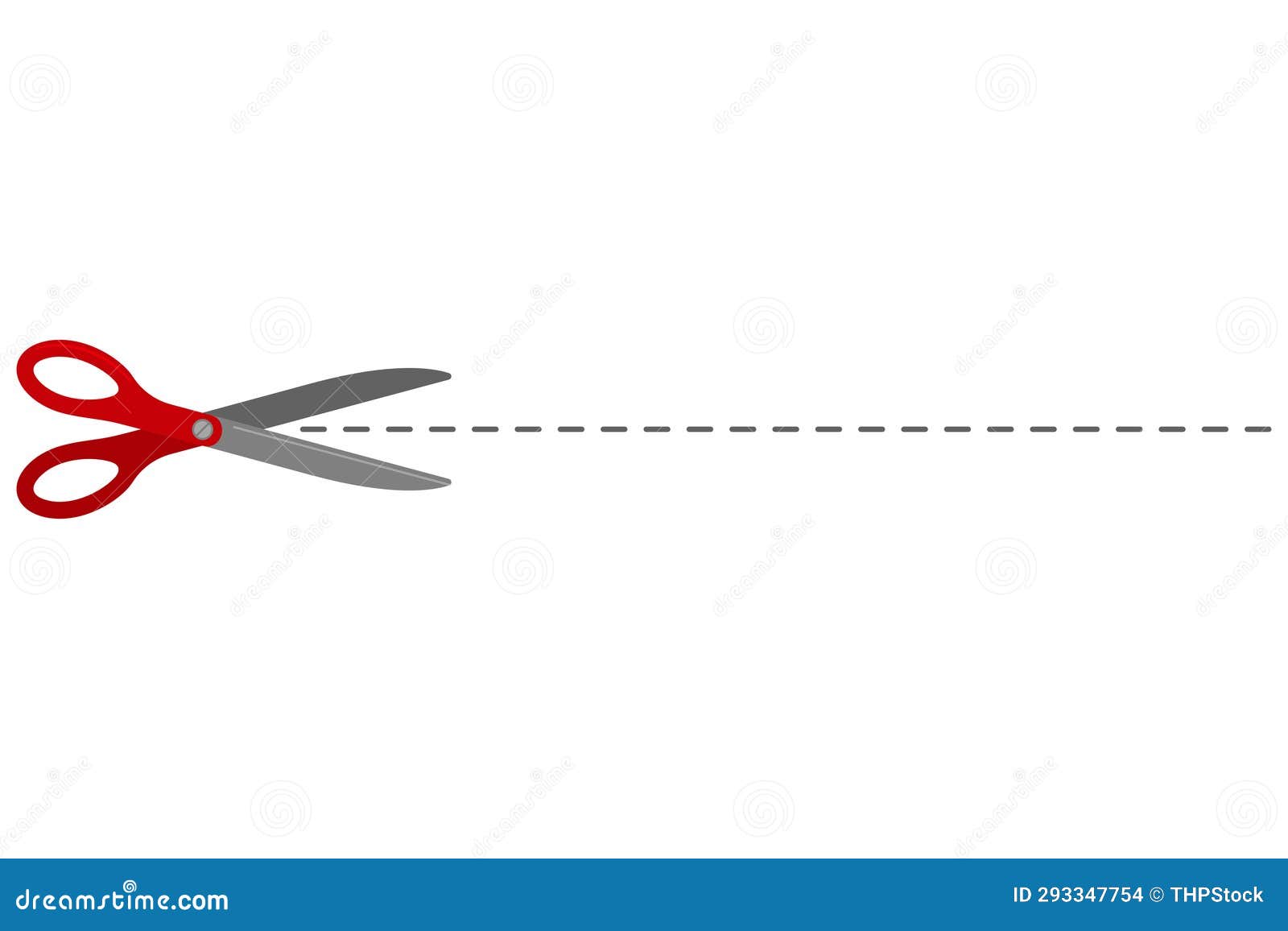 Red Scissors Cut Line Vector Stock Vector - Illustration of template ...