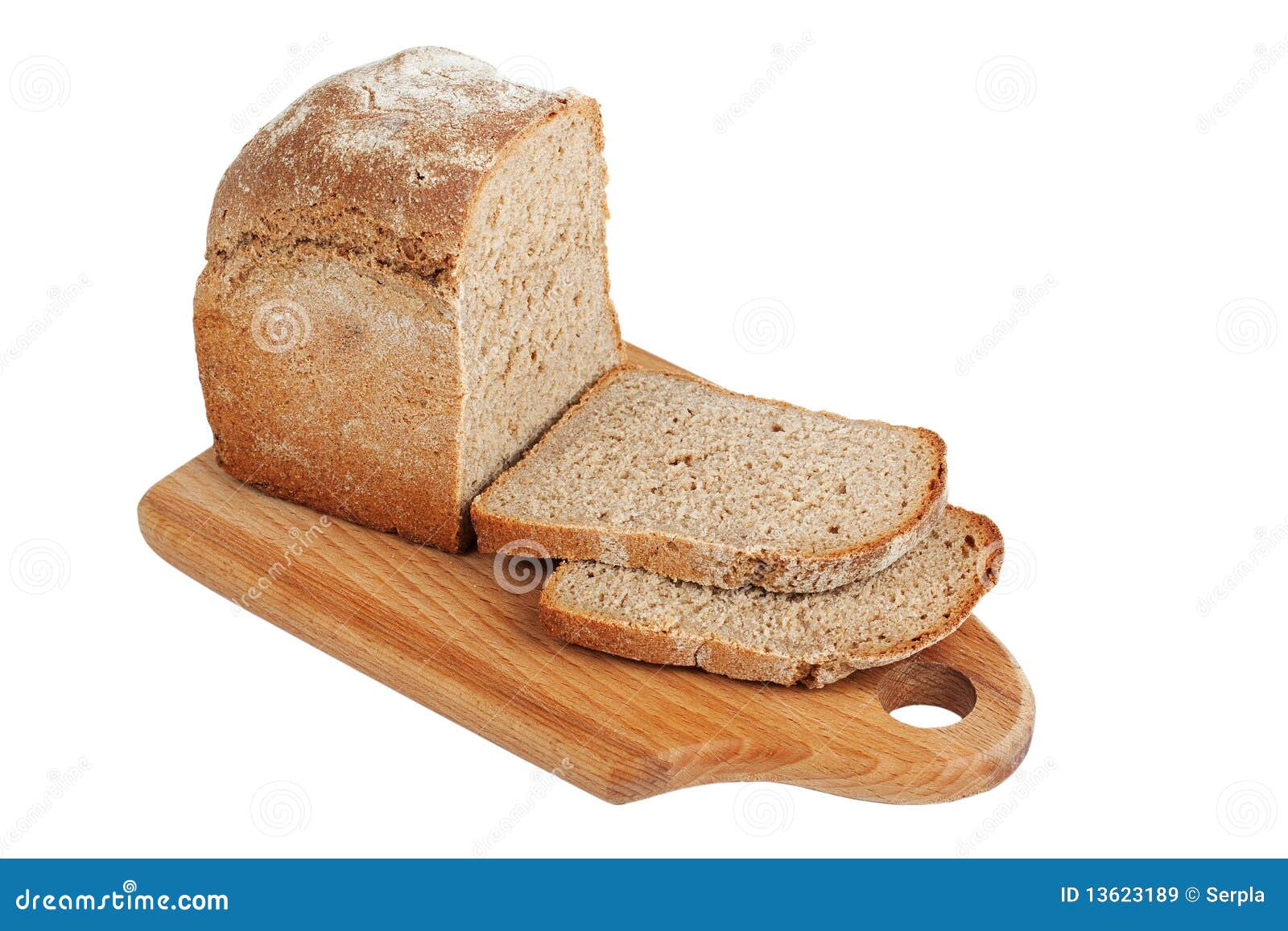 The cut loaf of bread stock image. Image of eating, path - 13623189