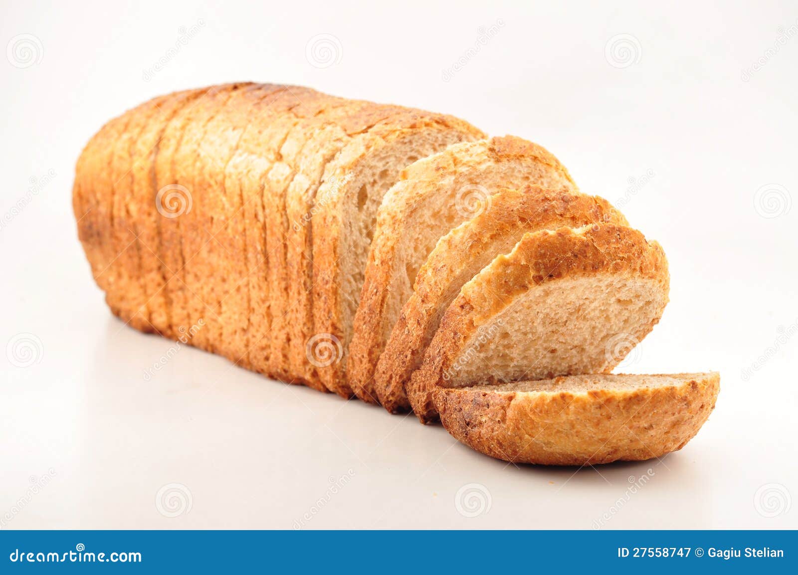 The cut loaf of bread stock image. Image of gourmet, pastry - 27558747