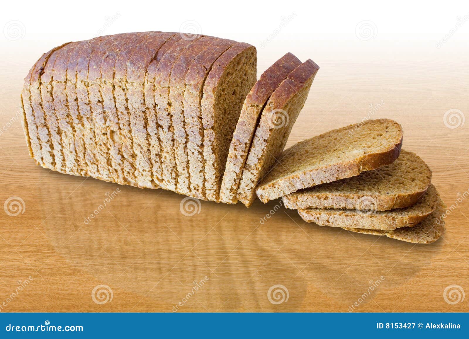 The cut loaf of bread stock image. Image of meal, breakfast - 8153427