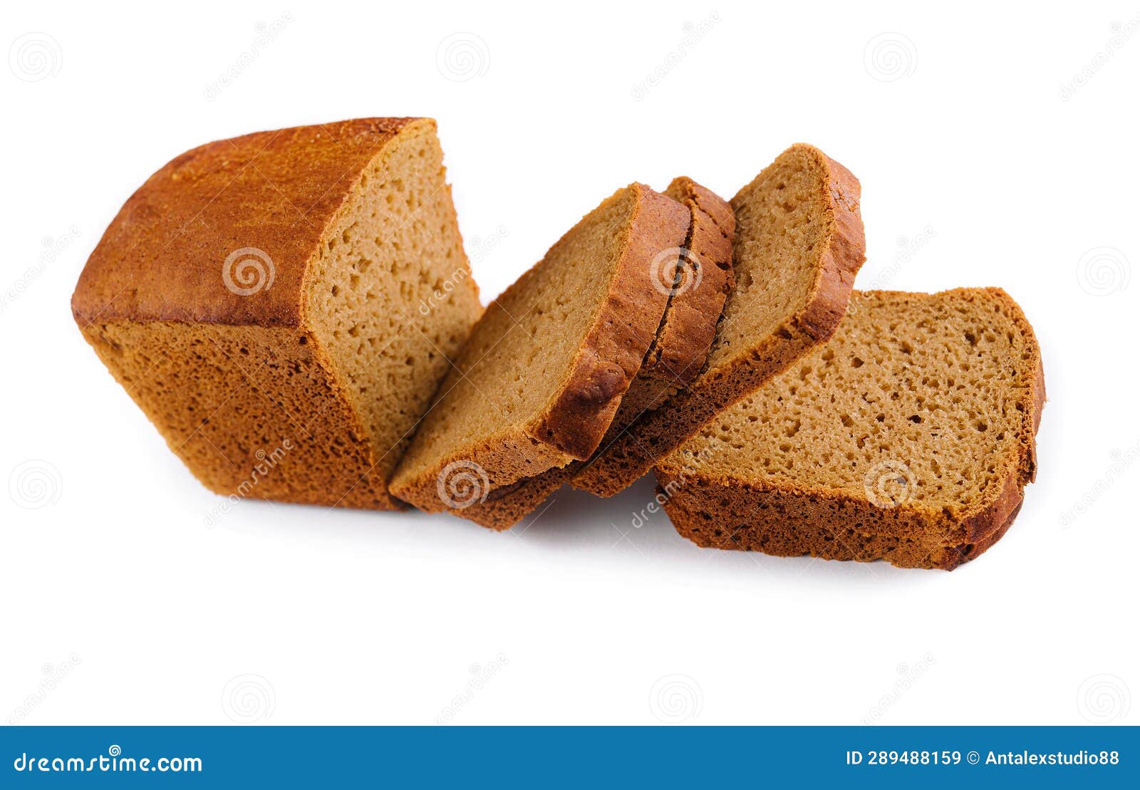 Cut Loaf of Bread Isolated on White Stock Image - Image of meal, long ...