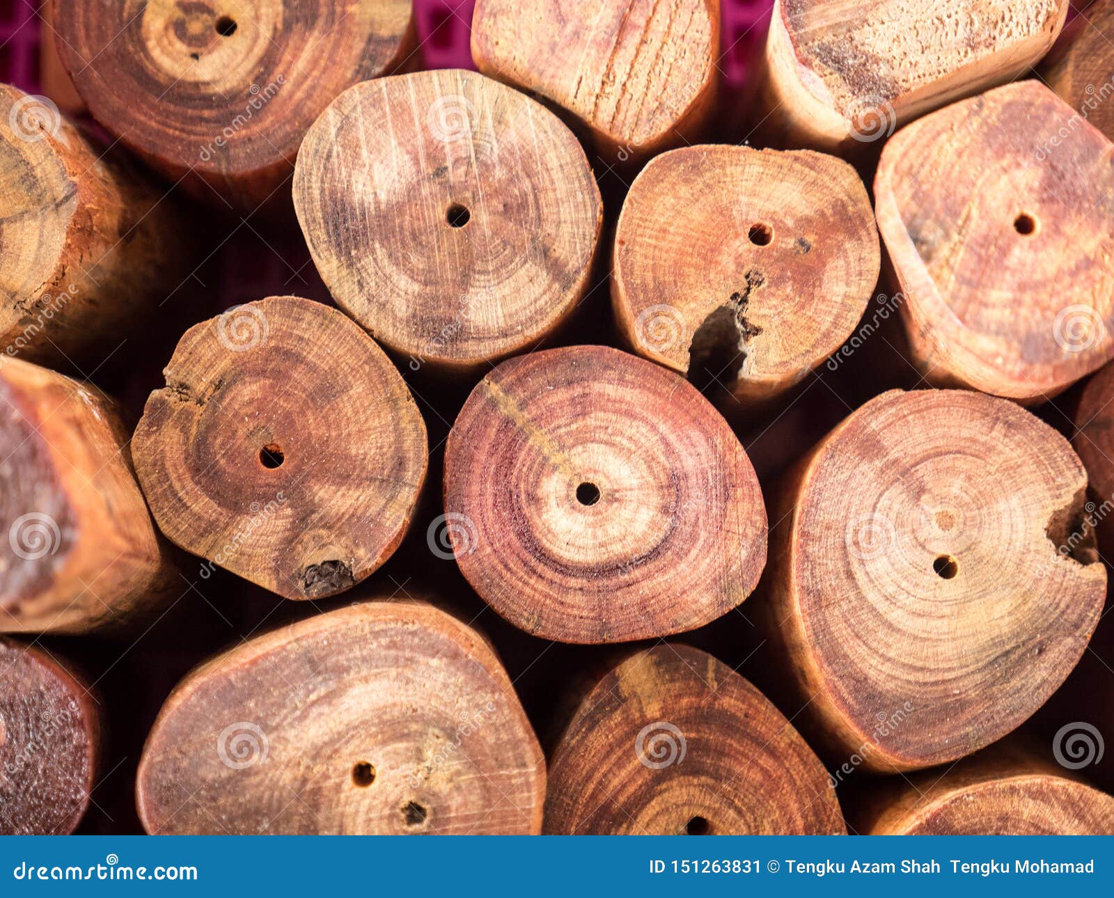 Cut Log Decoration Arranged in Pile Stock Image - Image of rustic ...