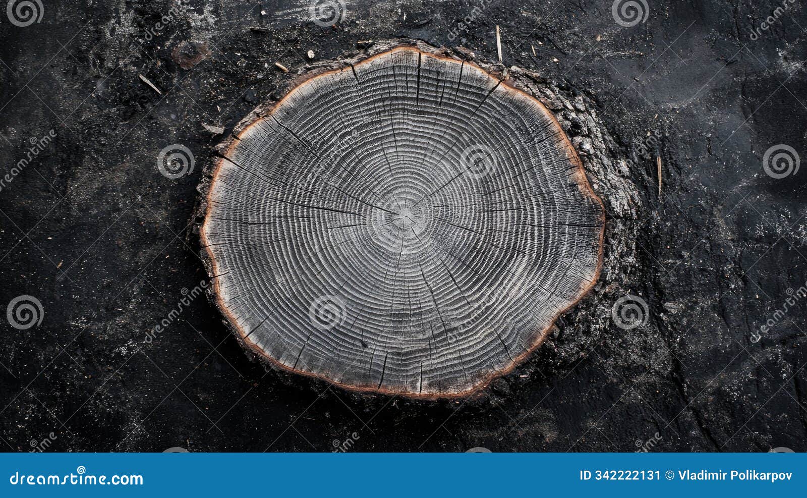 A Cut Log with Rough Edges and Splintered Surfaces Stock Image - Image ...
