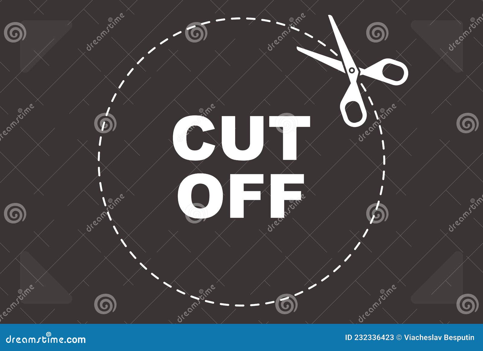 Cut Mark for Scissors. Dotted Red Line Stock Vector - Illustration of ...