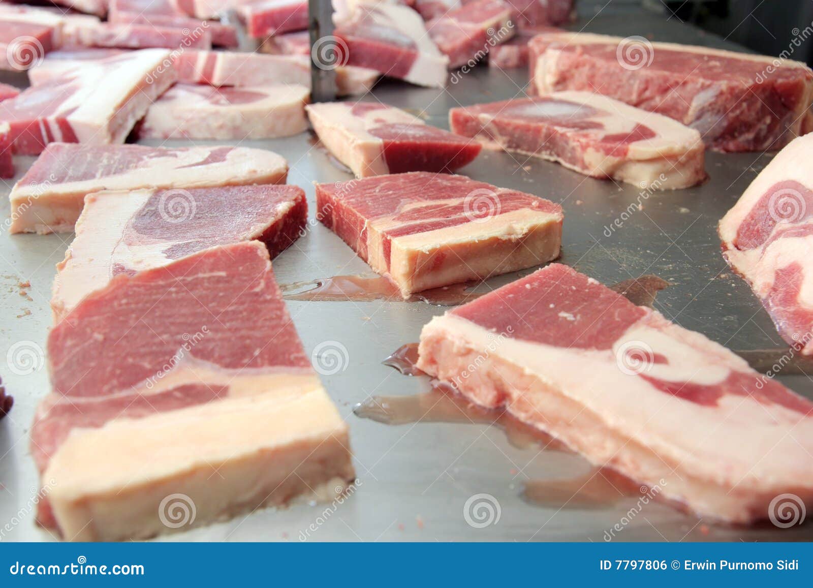 Cut of meats in butcher stock photo. Image of blood, cooking - 7797806