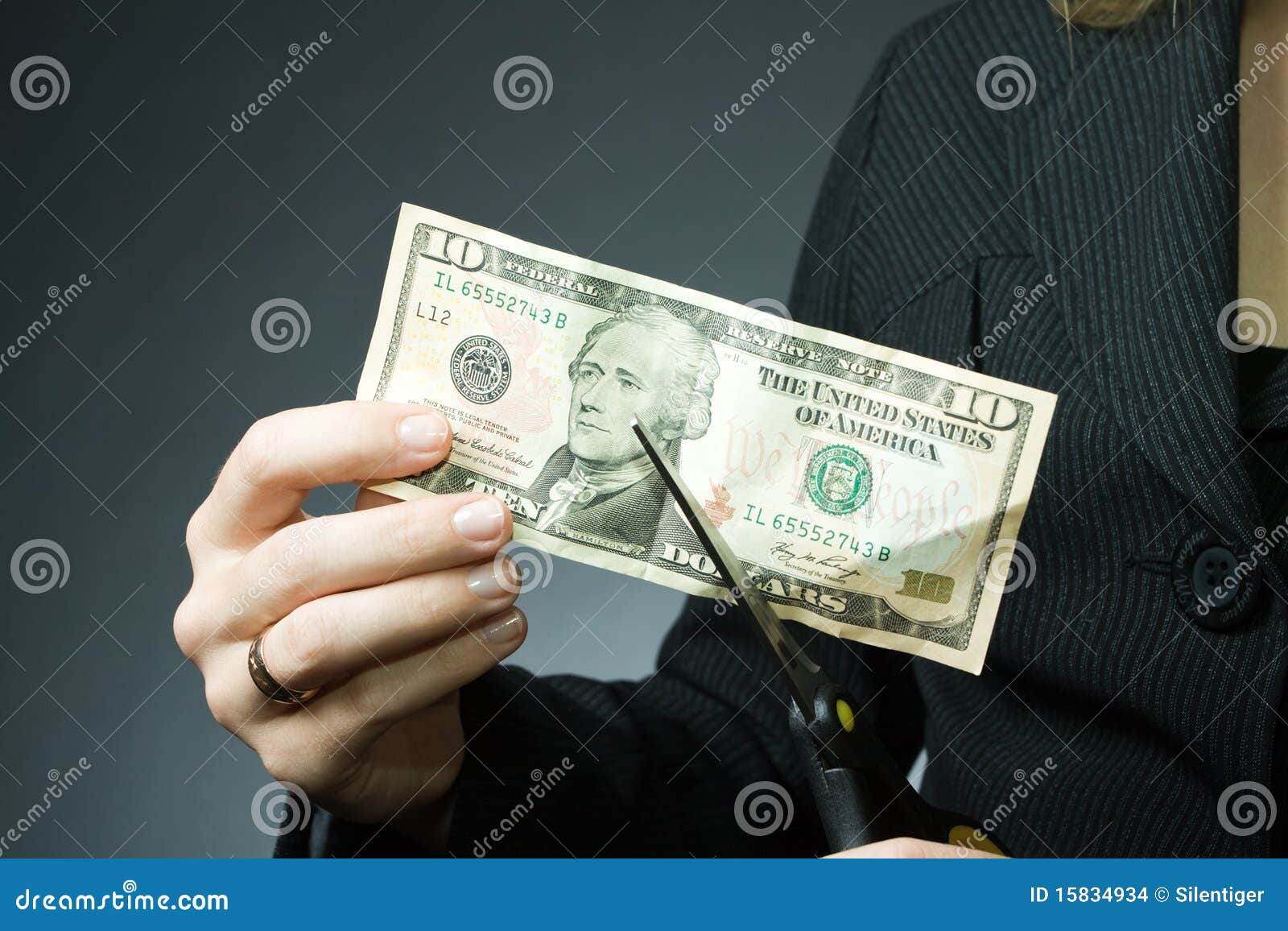 Cut money stock photo. Image of lady, cases, woman, suit - 15834934