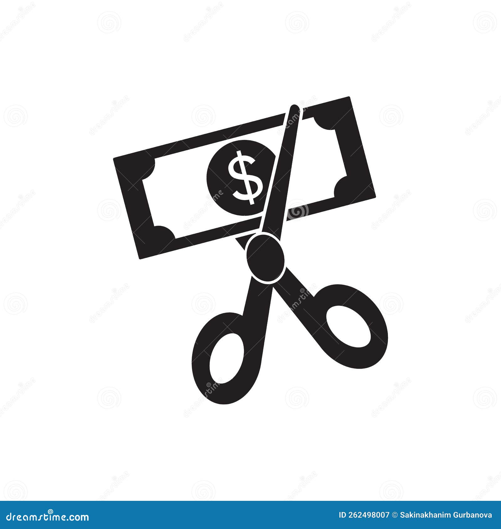 Cut Money Cash Icon. Simple Illustration of Cut Money Cash Icon Stock ...