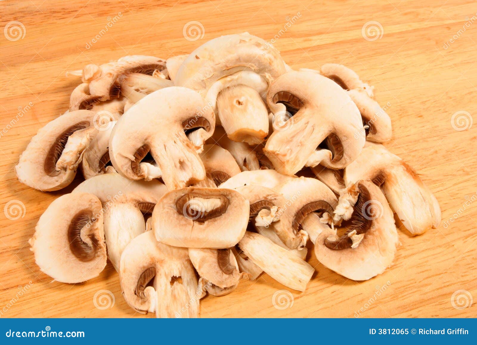 Cut mushrooms stock image. Image of button, wood, chopped - 3812065