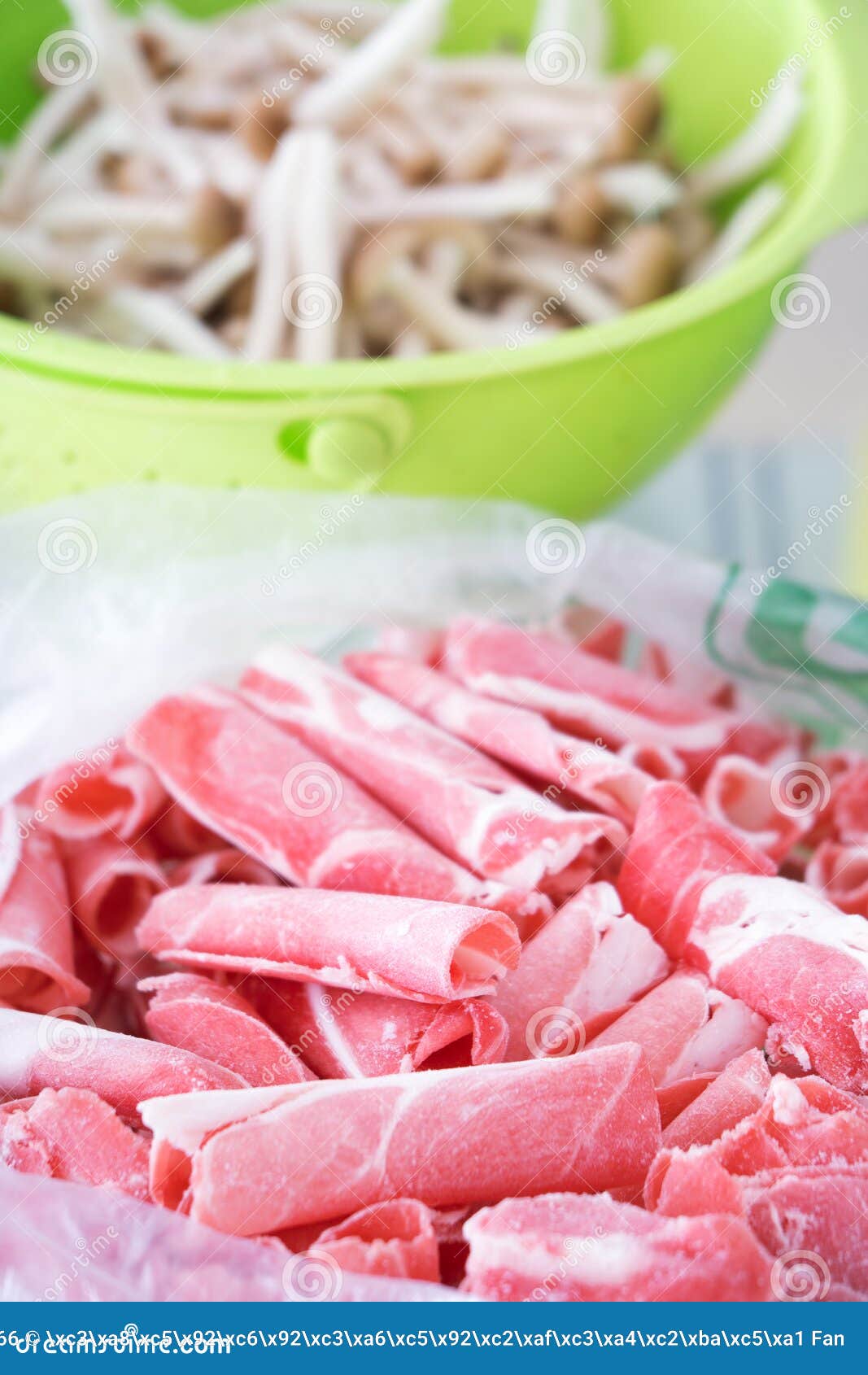 Cut Mutton Rolls on the Plate Stock Photo - Image of rolls, bean: 230396166