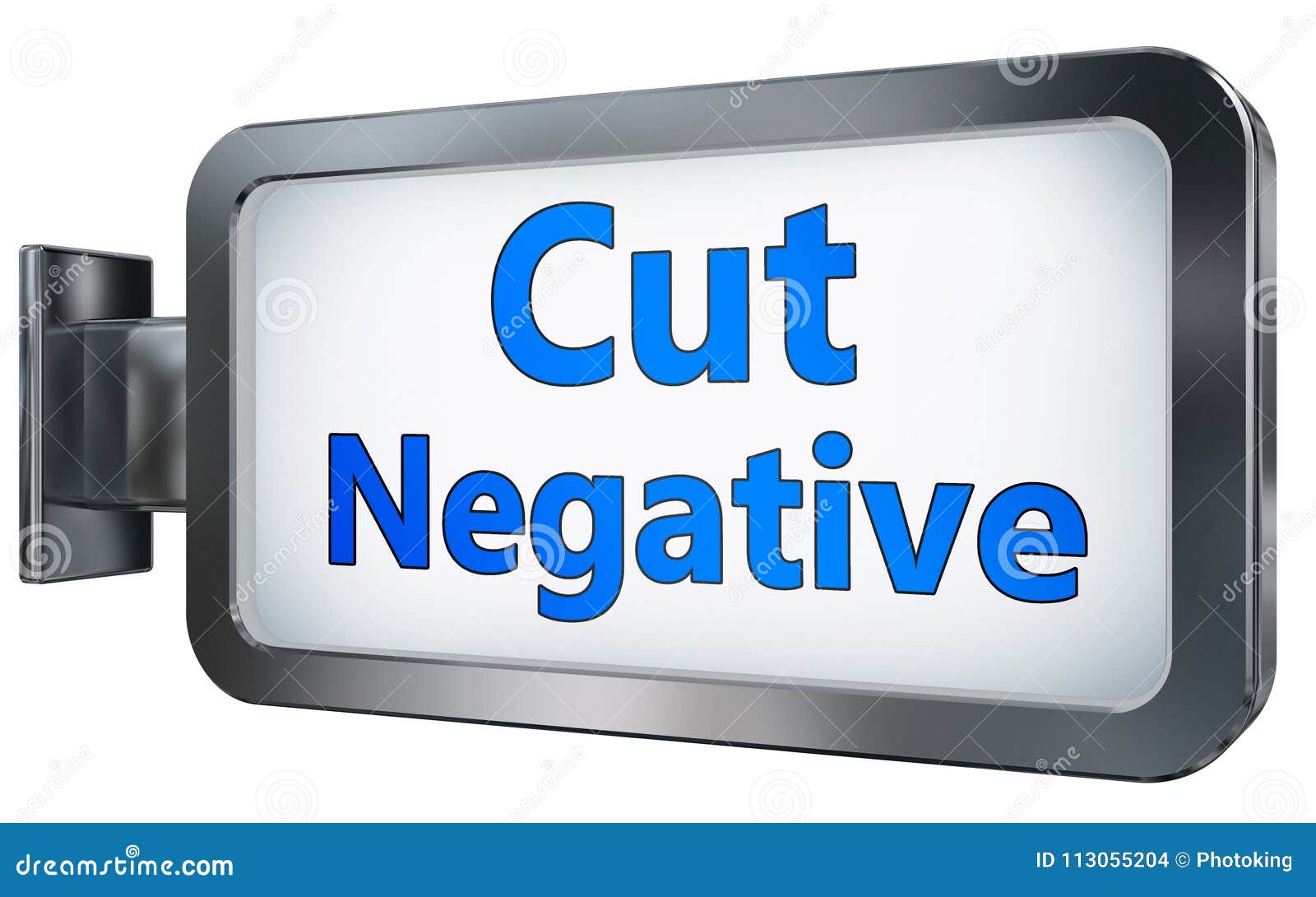 Cut Negative on billboard stock illustration. Illustration of creative ...