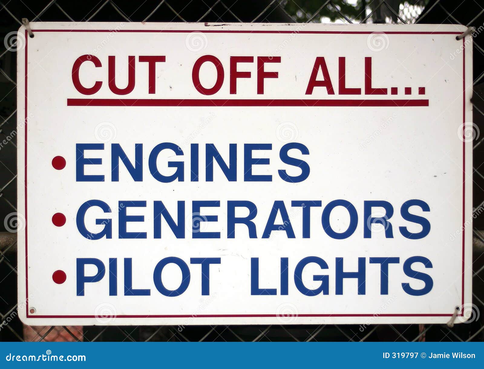 Cut Off All... stock image. Image of caution, generators - 319797