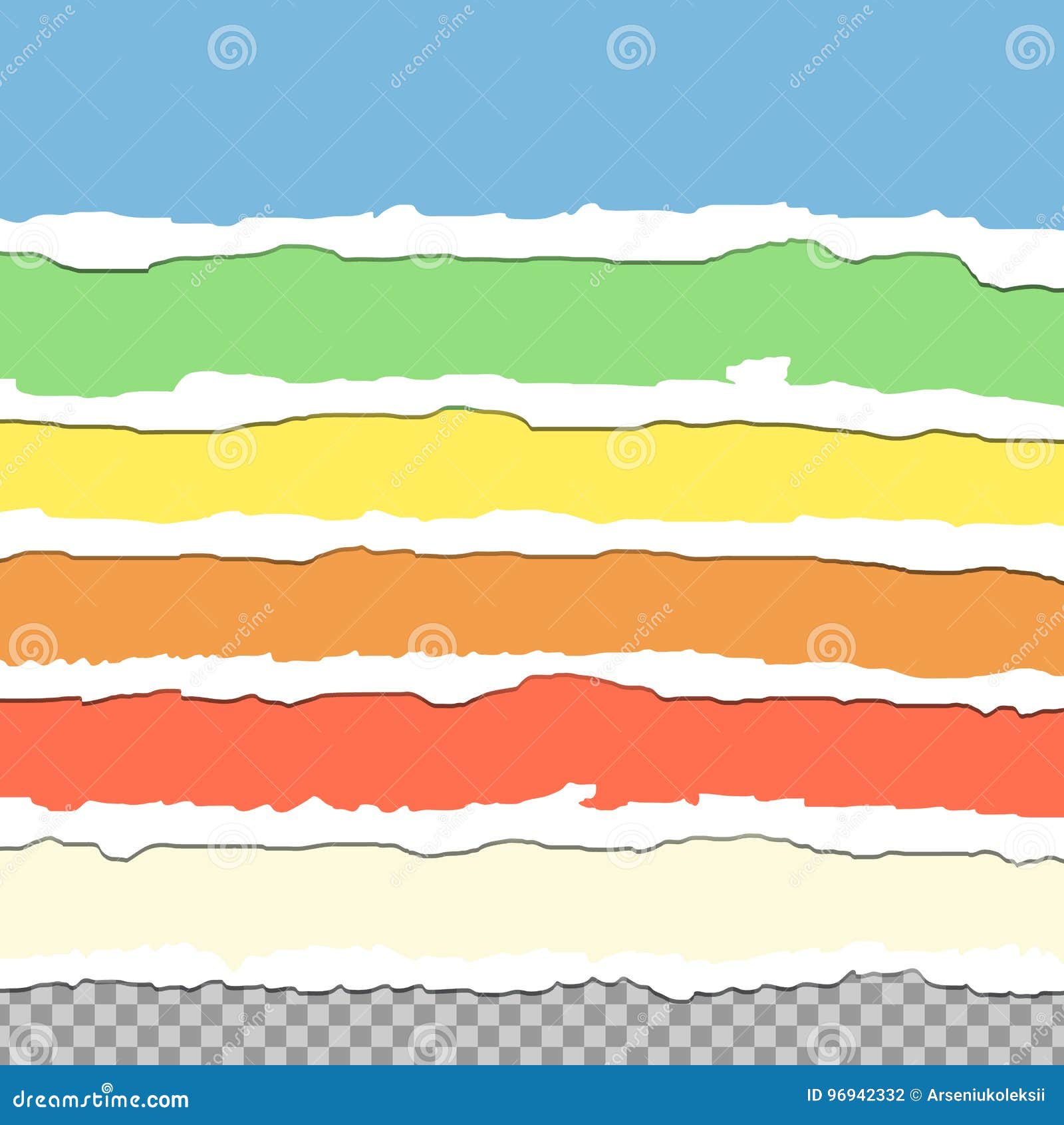 Cut off paper edges stock vector. Illustration of edge - 96942332