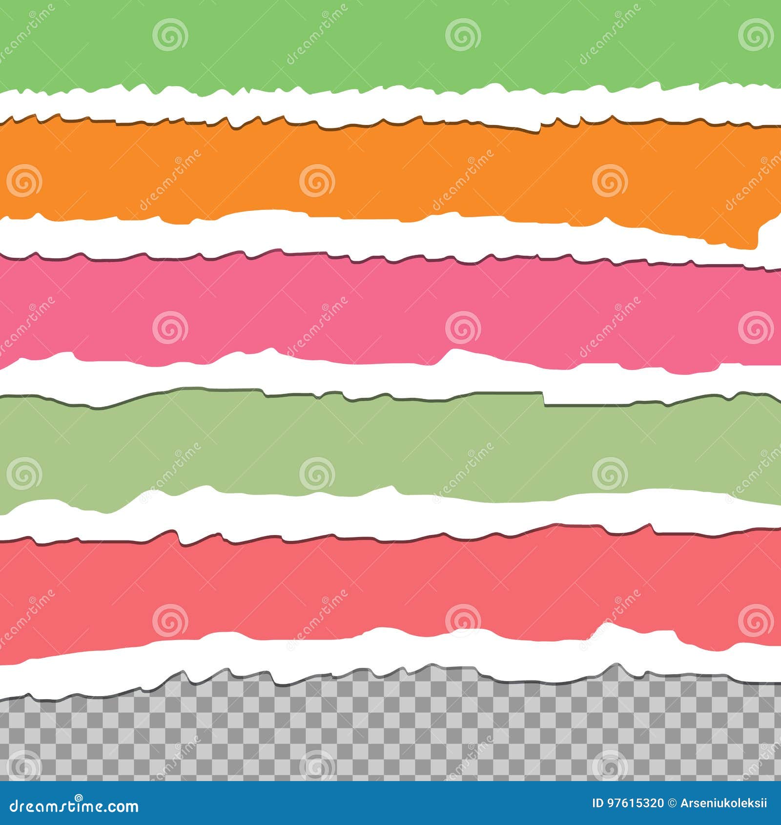 Cut off paper edges stock vector. Illustration of cutout - 97615320
