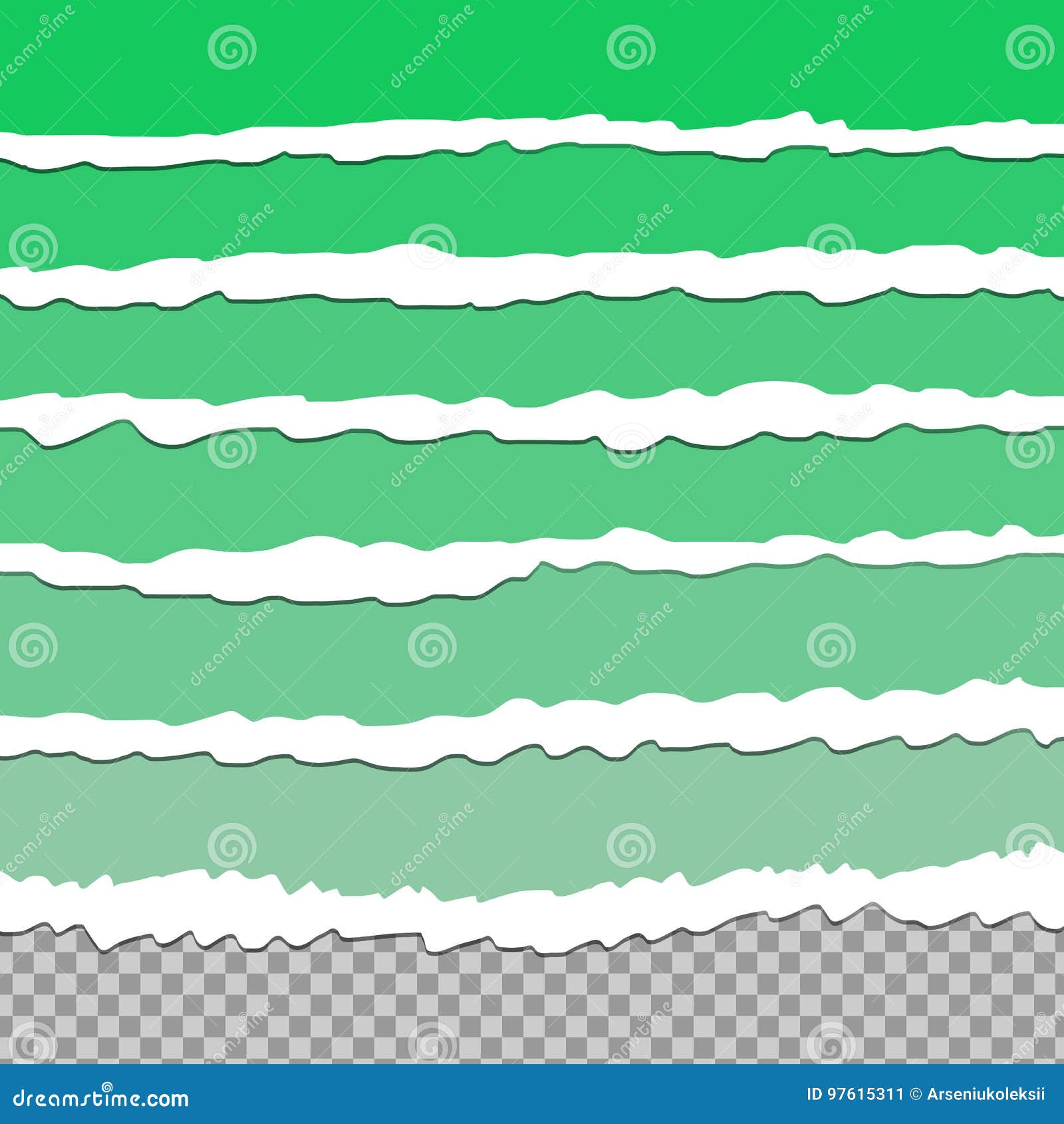 Cut off paper edges stock vector. Illustration of border - 97615311