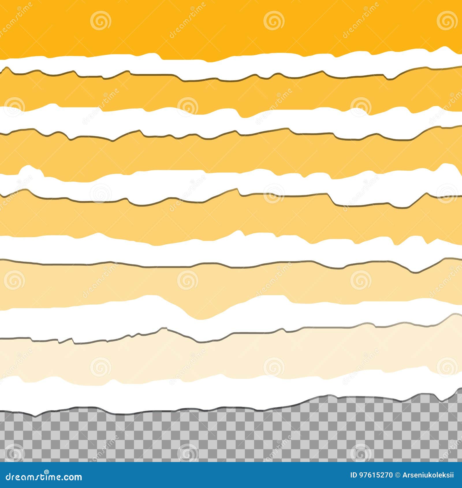 Cut off paper edges stock vector. Illustration of grunge - 97615270