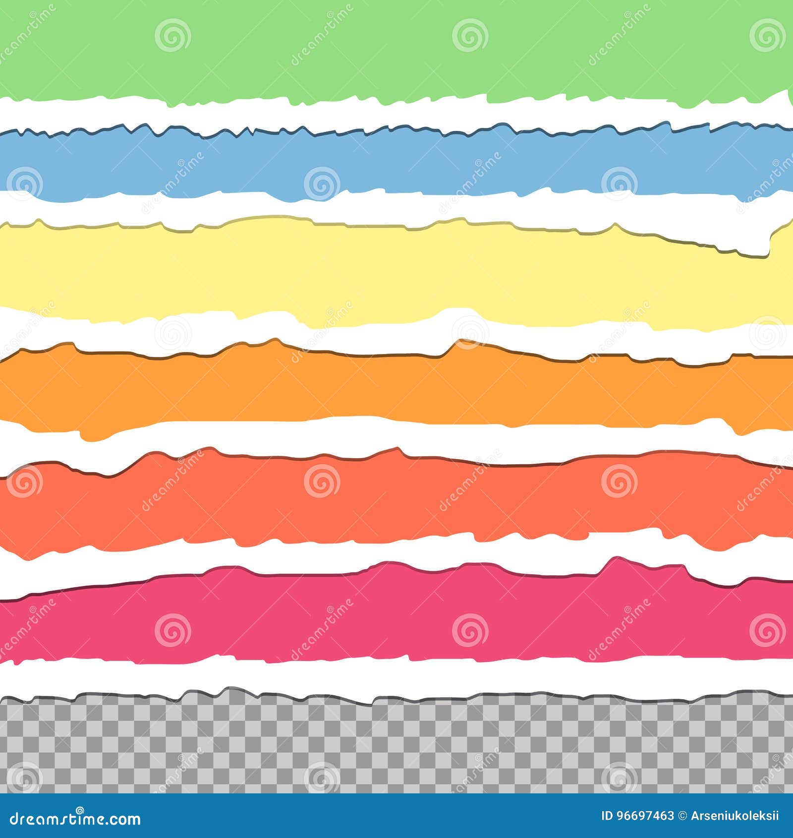 Cut off paper edges stock vector. Illustration of dividers - 96697463
