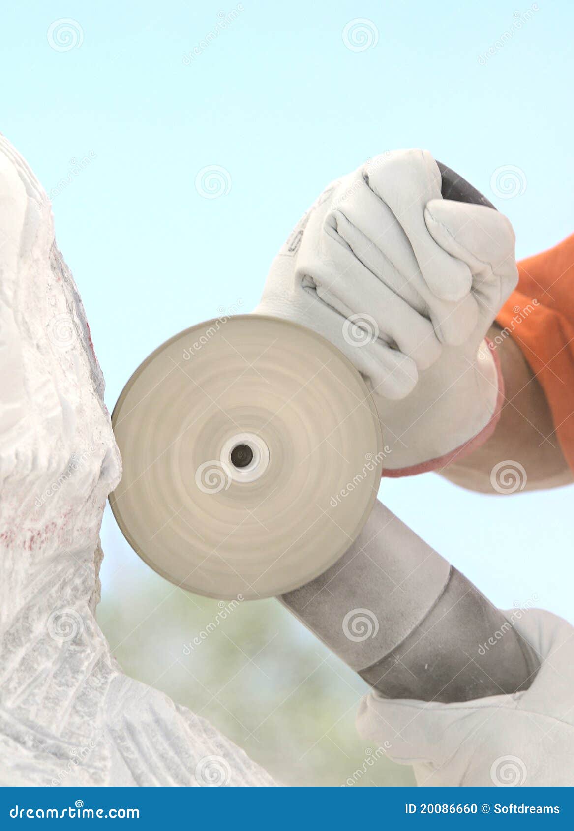 Cut-off saw work stock photo. Image of rotary, building - 20086660
