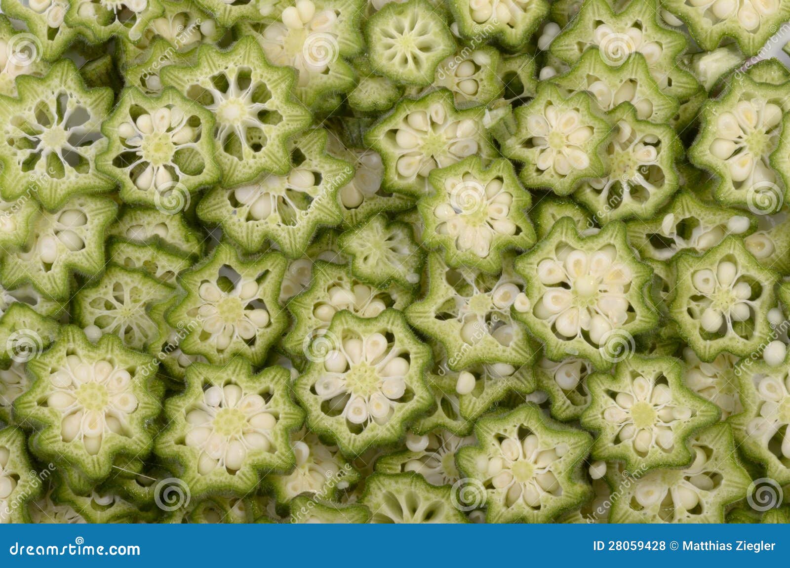 Cut okra fruits stock photo. Image of esculentu, specialty - 28059428