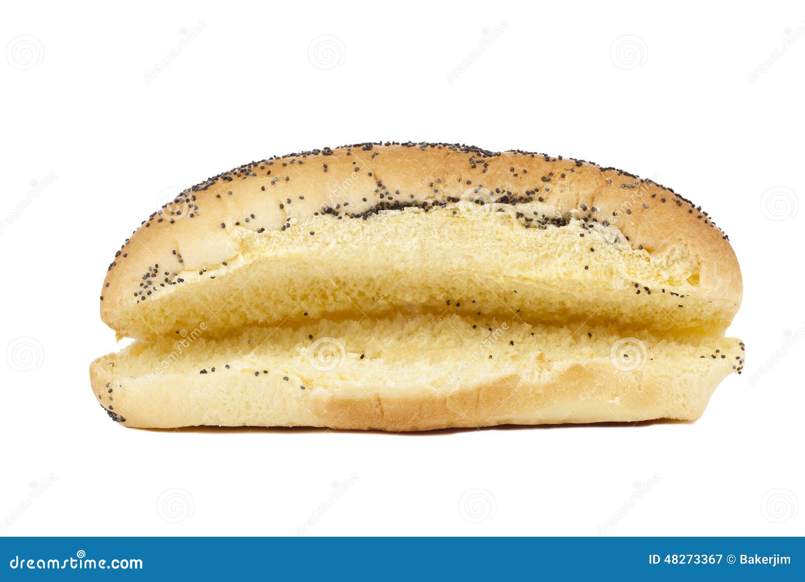 Cut open bun stock image. Image of healthy, eating, loaf - 48273367