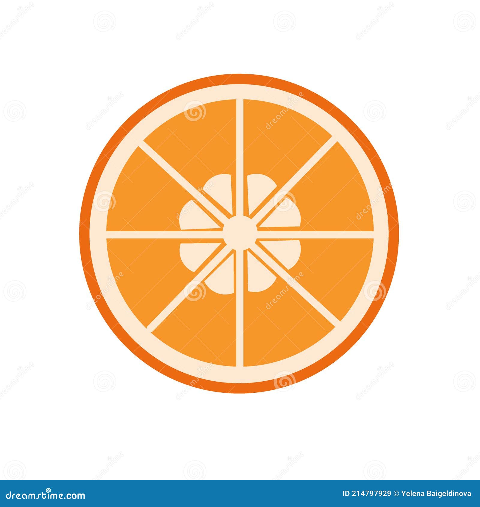 A Cut Orange is a Healthy Natural Fruit on an Isolated Background Stock ...