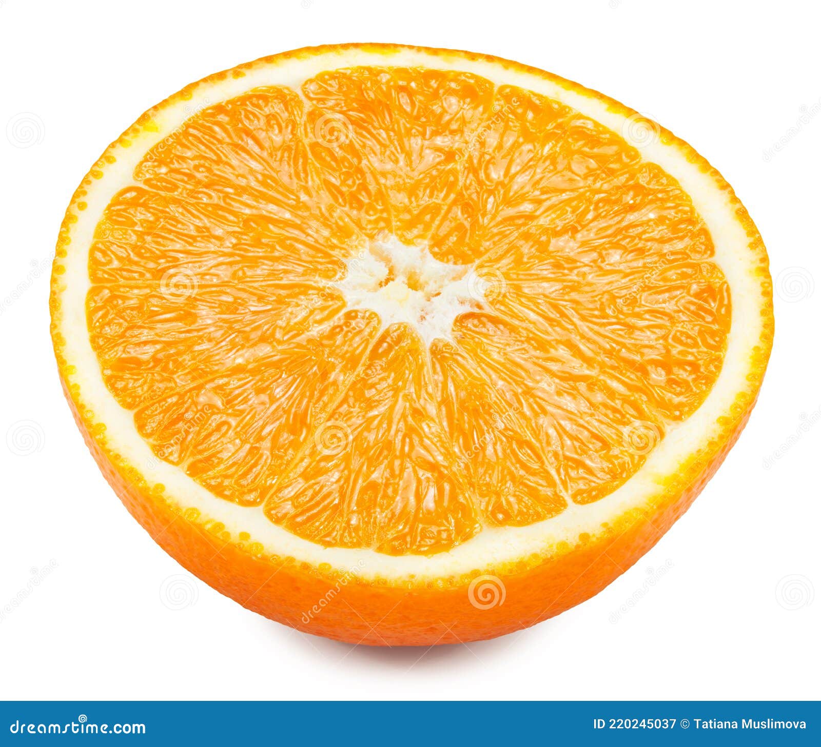 Cut of Orange Isolated on White Background. Clipping Path Stock Image ...