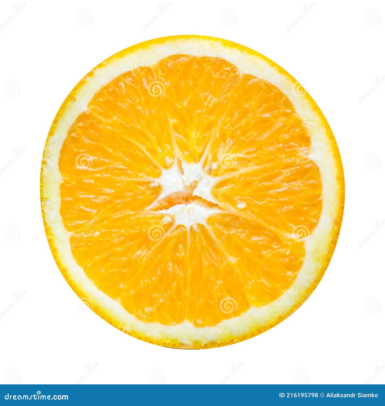 A Cut Orange. Realistic Vector Illustration. Stock Vector ...