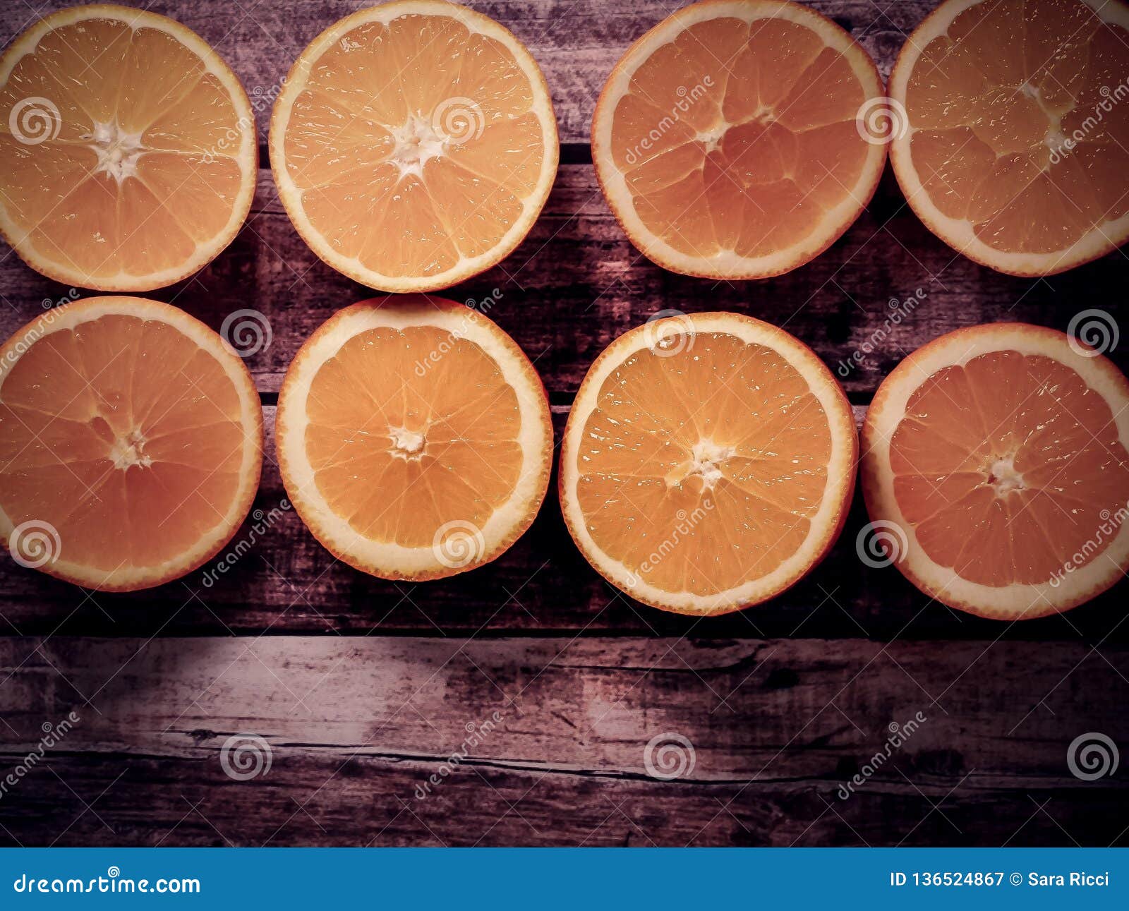 Orange on a table stock image. Image of sliced, ingredient - 136524867