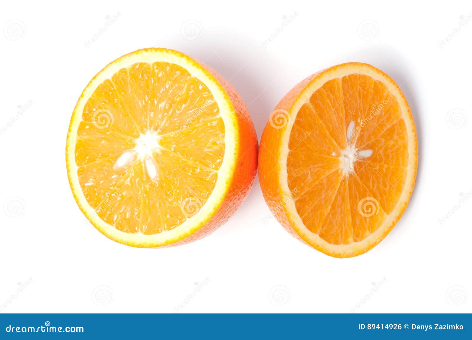 Cut Orange on White Background Stock Photo - Image of slice, round ...
