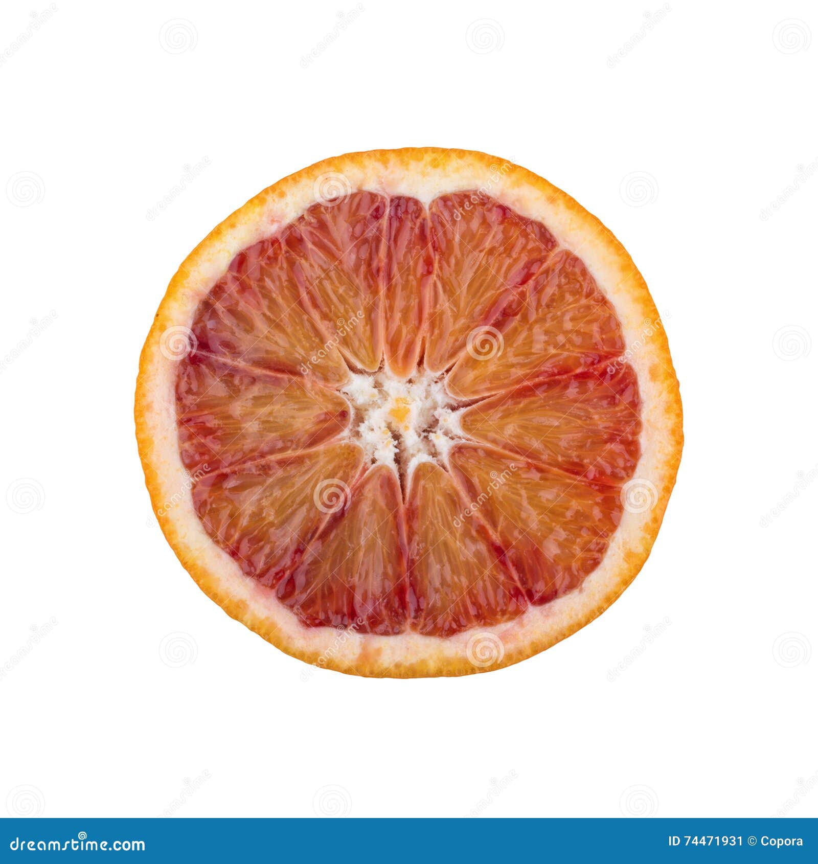 Cut Orange on a White Background Stock Image - Image of sliced, sweet ...