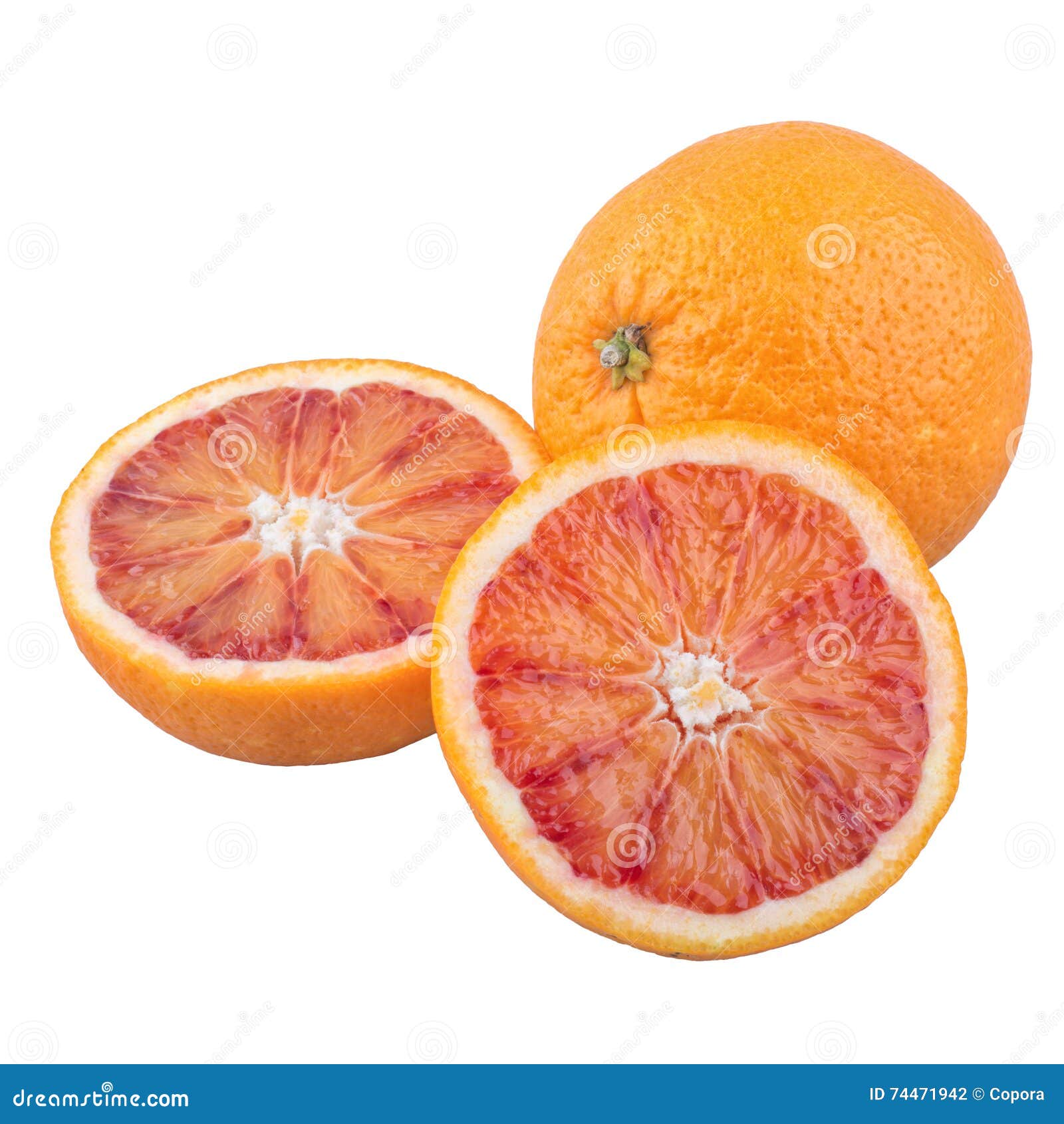 Cut Orange on a White Background Stock Photo - Image of tropical, white ...