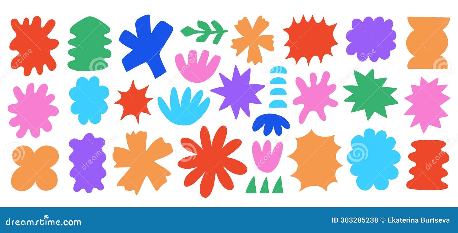 Cut Out Abstract Organic Shapes. Collage Forms Set Stock Vector ...