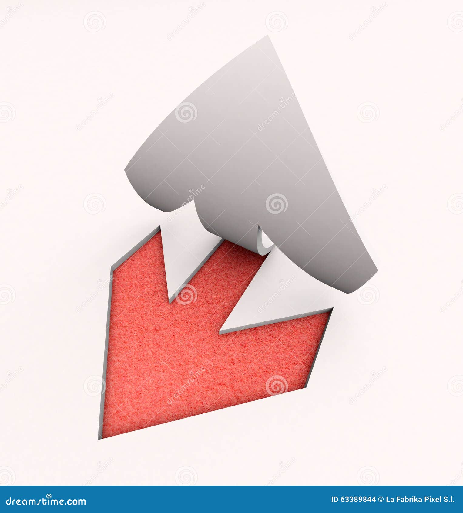 Cut out arrow red stock illustration. Illustration of indication - 63389844