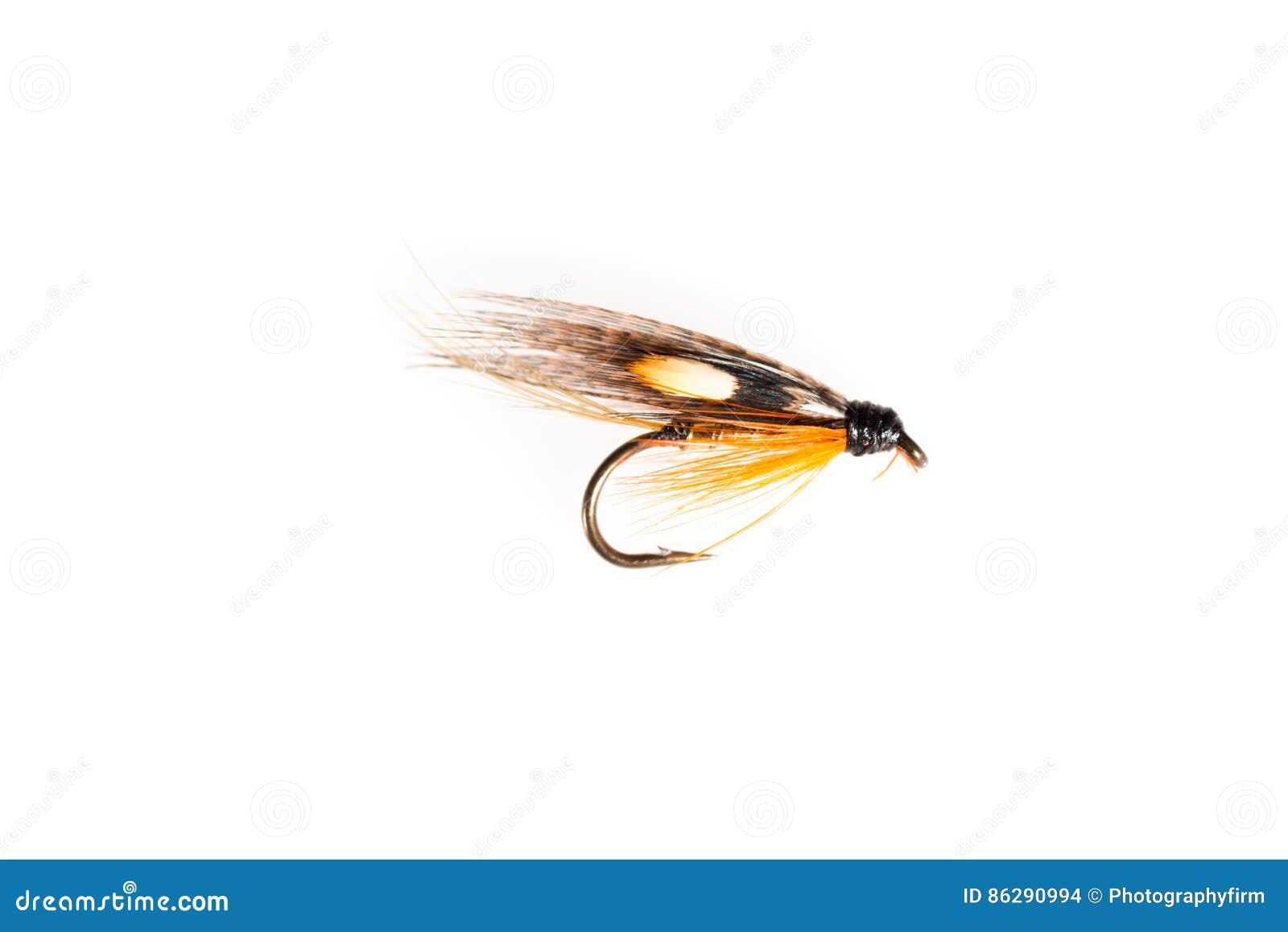 Cut Out of an Artificial Fishing Fly Stock Photo - Image of feather ...