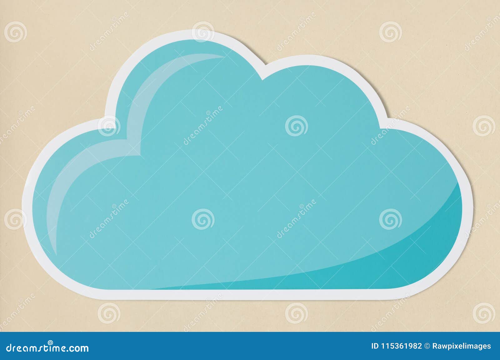 Cut out of a blue cloud stock illustration. Illustration of childhood ...