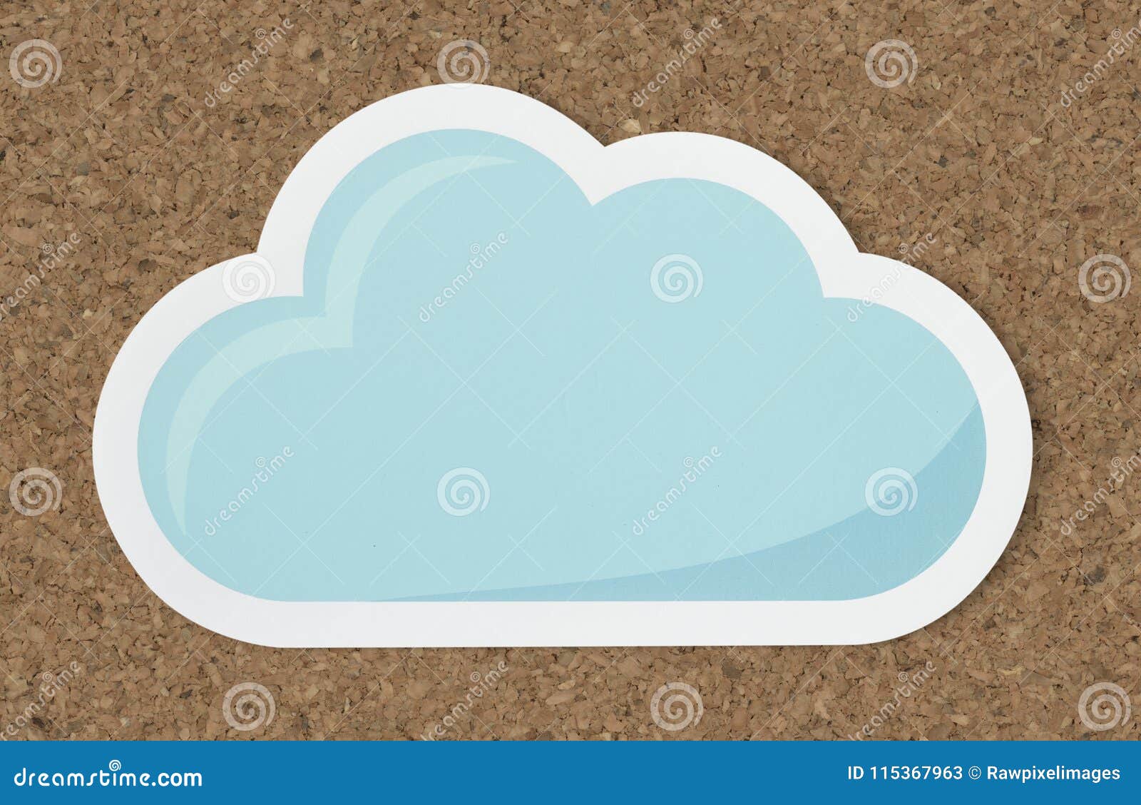 Cut out of a blue cloud stock illustration. Illustration of diode ...