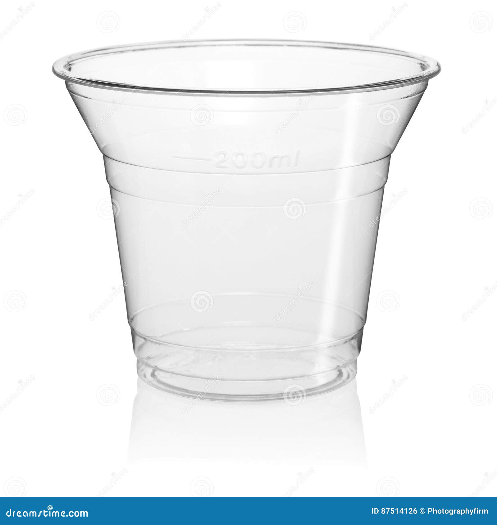 Cut Out of a Clear Disposable Plastic Cup Stock Photo - Image of ...
