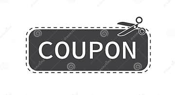 Cut Out Coupon with Scissors. Coupon Borders. Dotted Line Square and ...