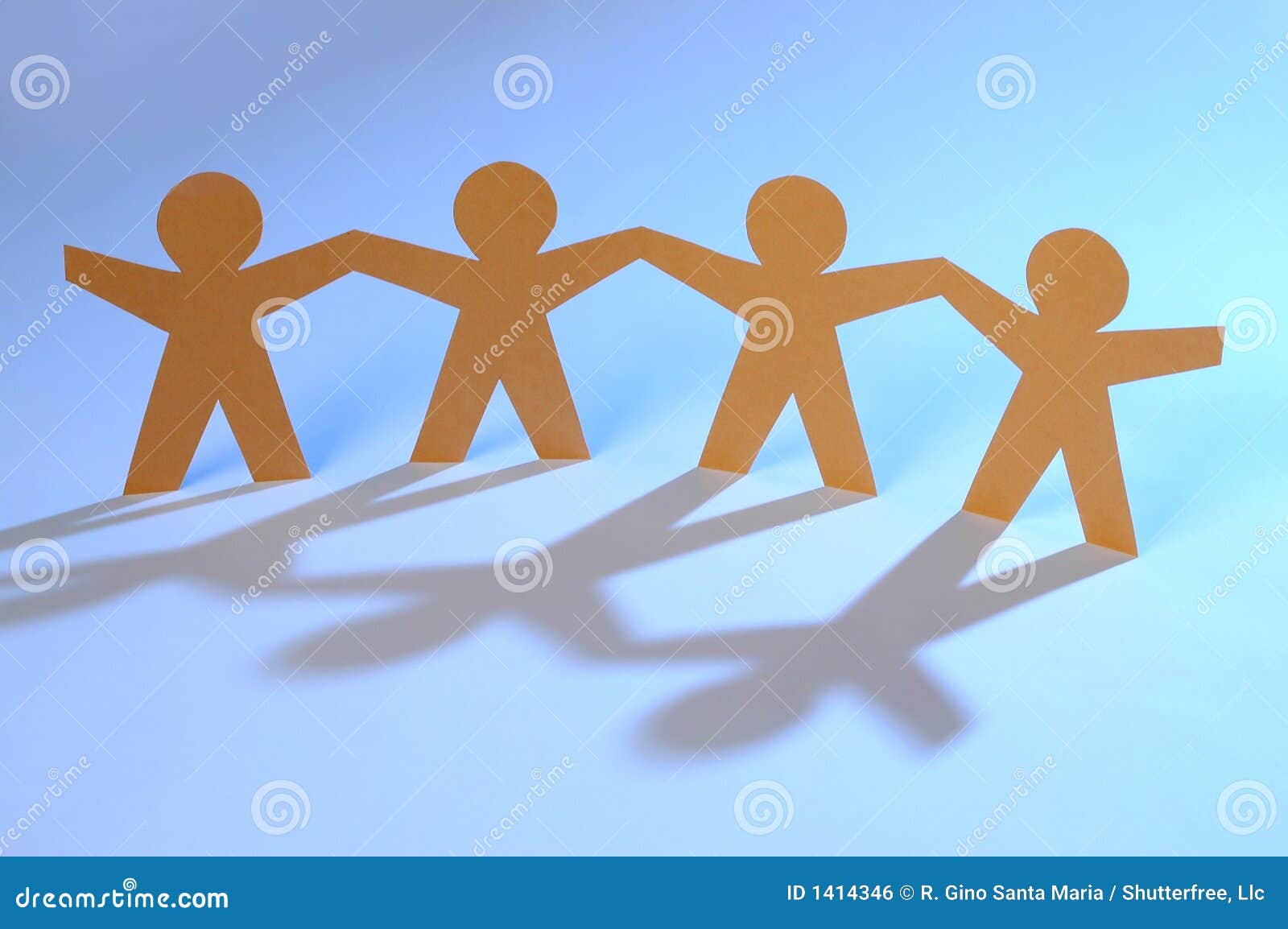 Cut-out figures together stock photo. Image of people - 1414346