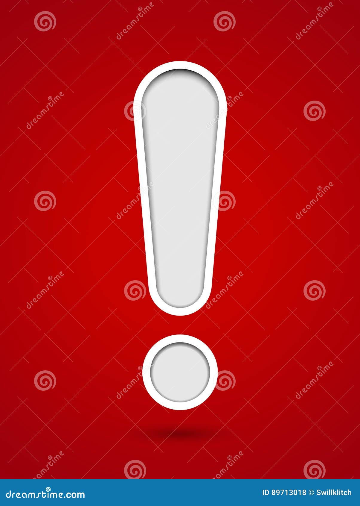 Cut Out Hole Exclamation Sign Stock Vector - Illustration of icon ...