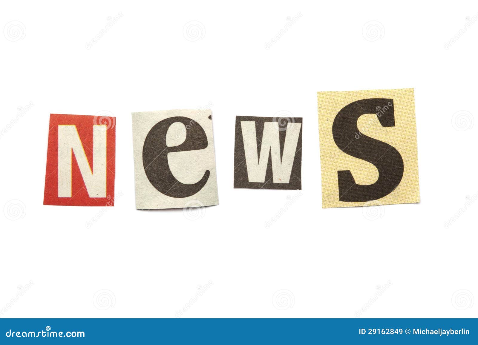 Cut Out Letters Saying News Stock Image - Image of single, news: 29162849