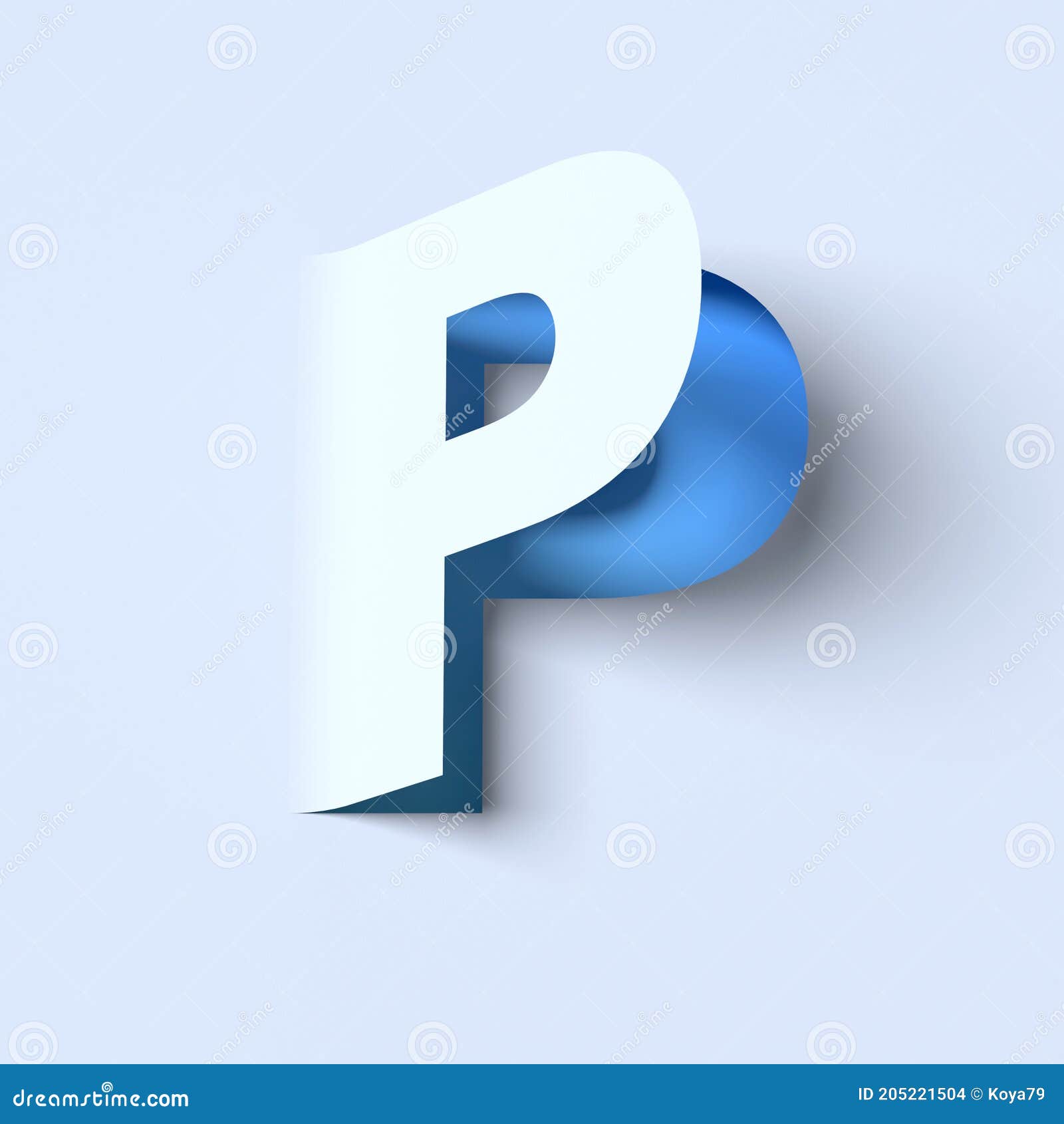 Cut Out Paper Font Letter P Stock Illustration - Illustration of ...