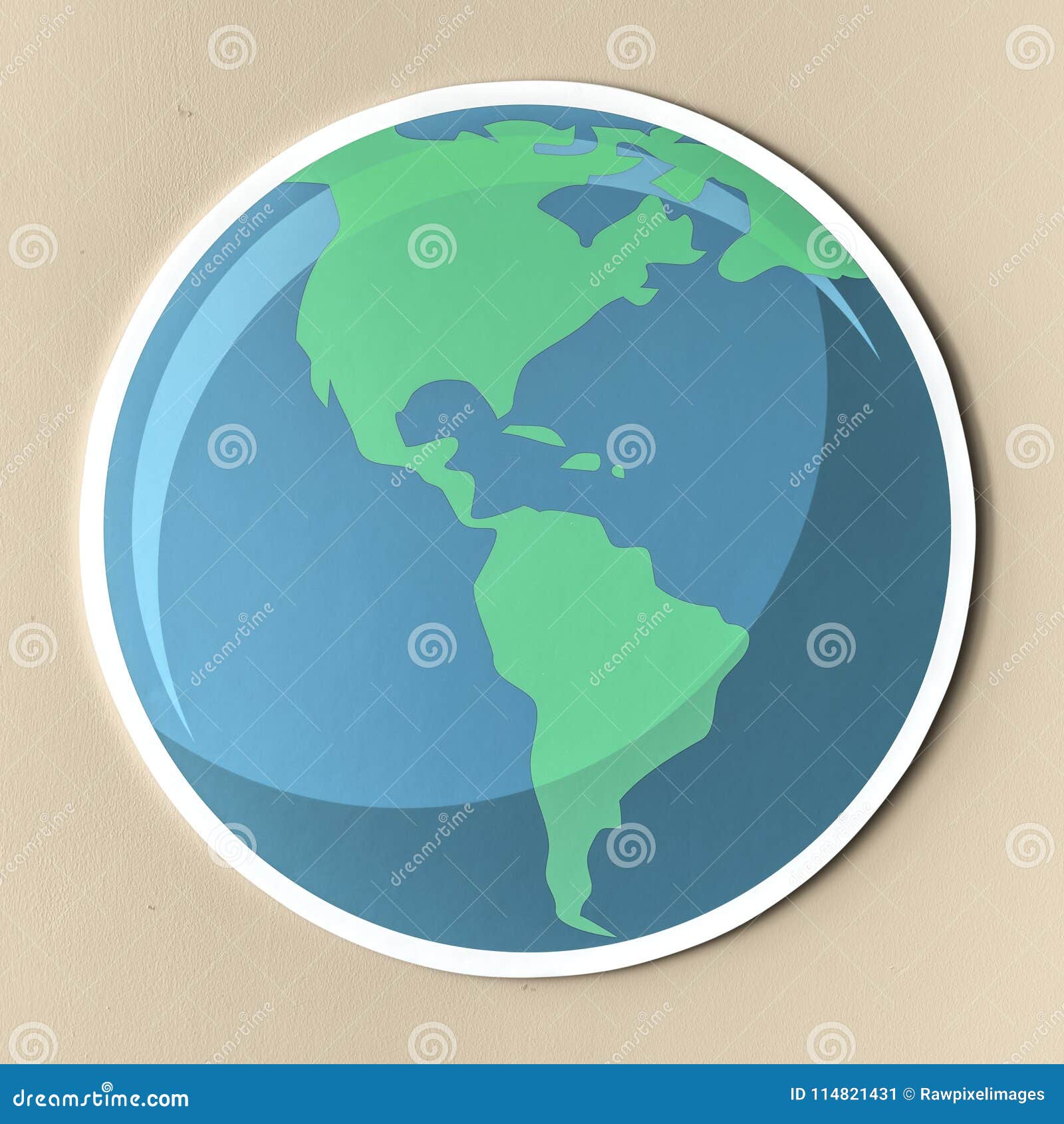 Cut out paper globe icon stock illustration. Illustration of ...
