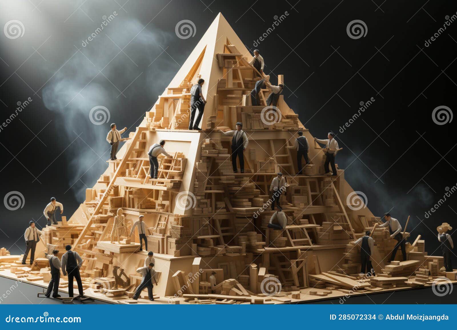 Cut-out People Pyramid, Teamwork S Strength and Solid Foundation Symbol ...