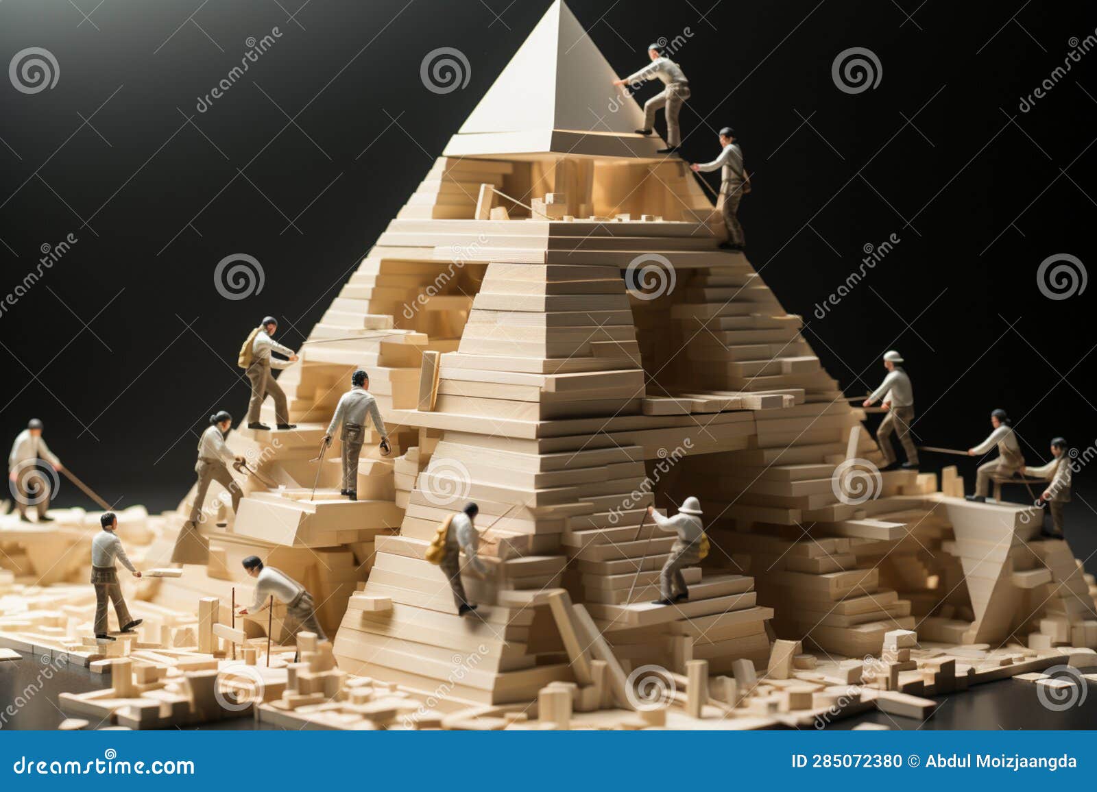 3d Collective Pyramid Cartoon Vector | CartoonDealer.com #34224601