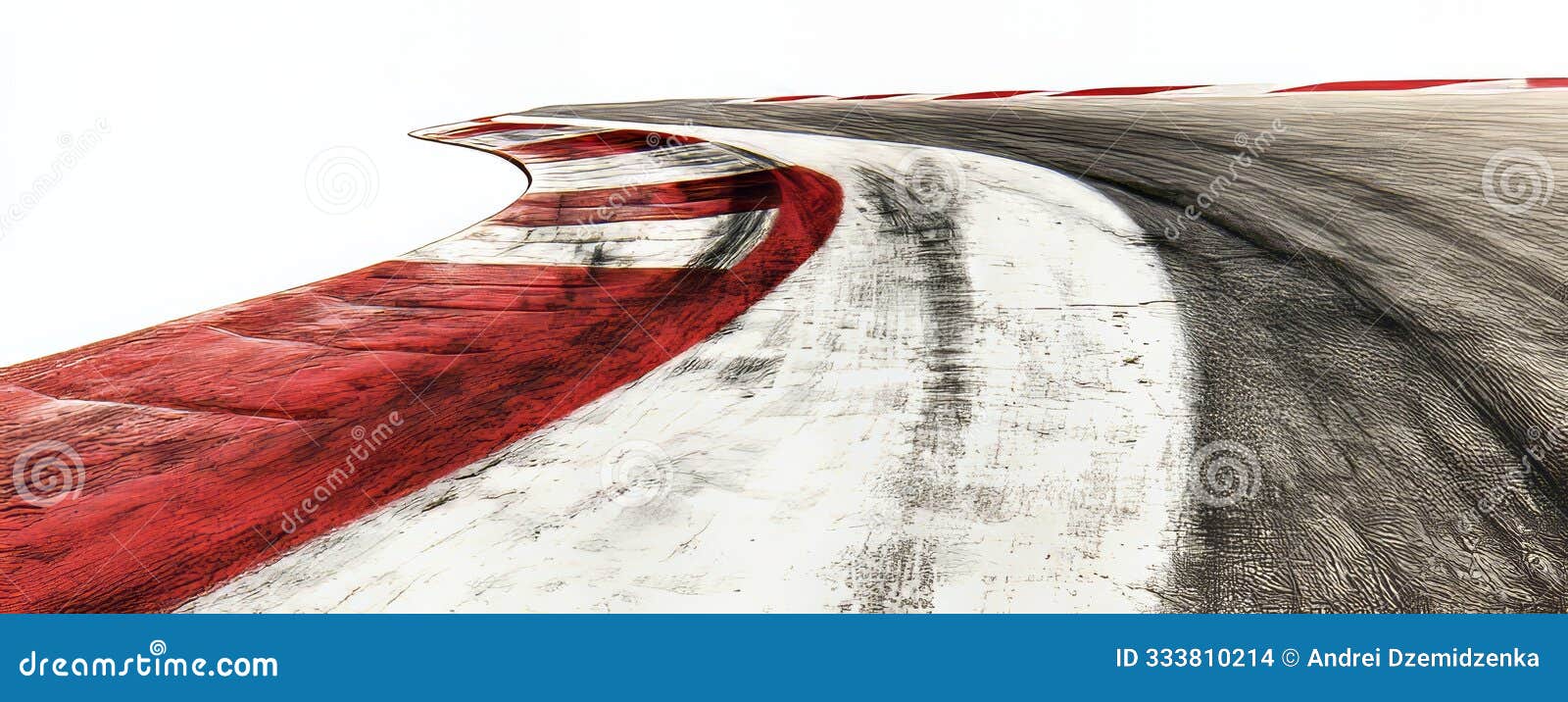 A Cut-out Race Track with Sharp Curves and Skid Marks Stock ...