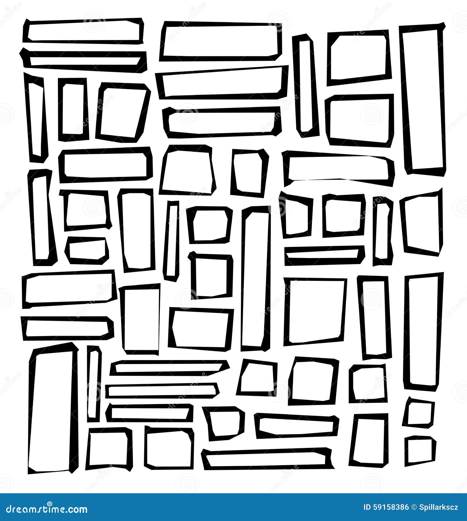 Cut Out Rectangle and Square Shapes Over White Stock Vector ...