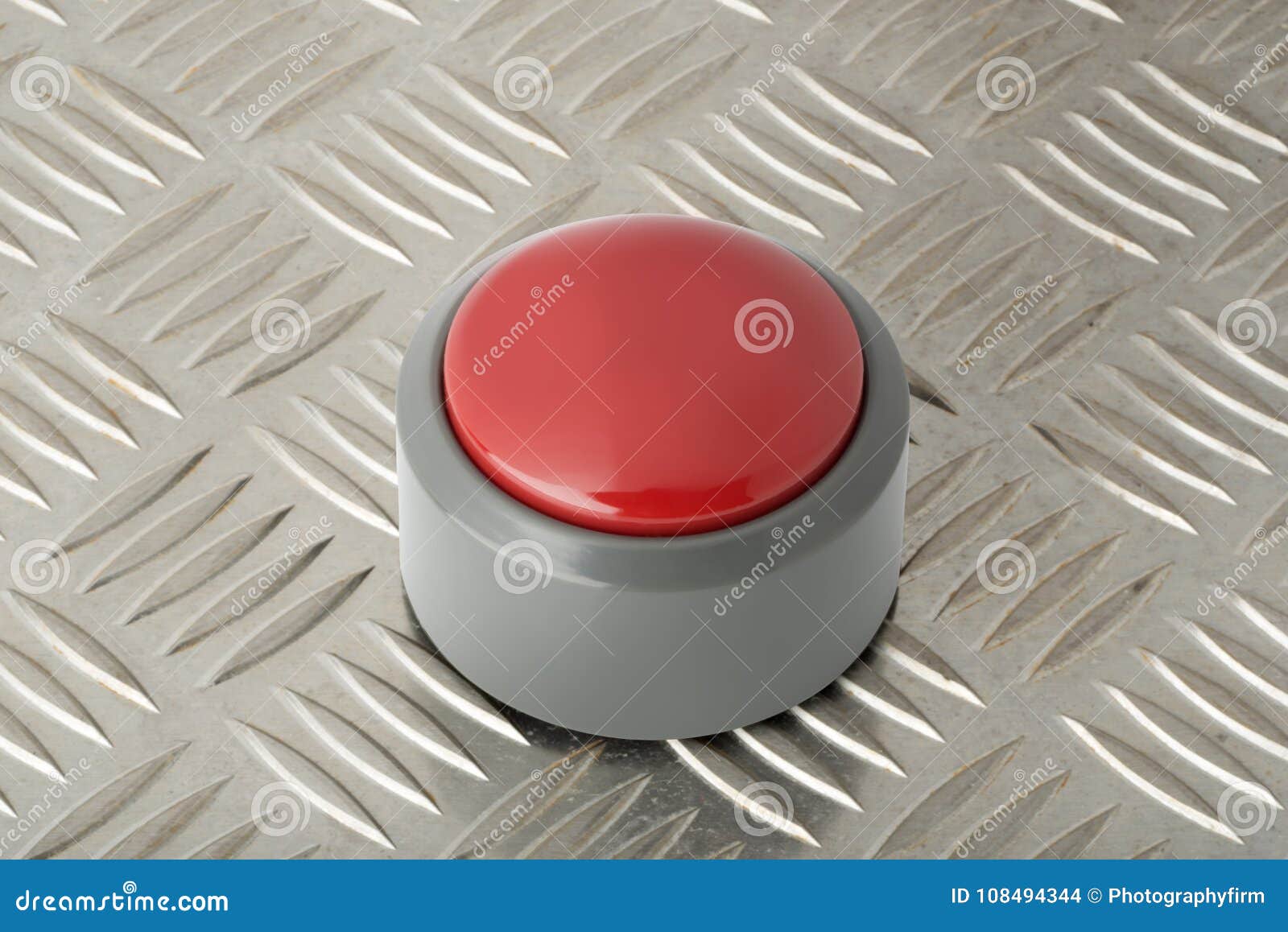 Cut Out of a Red Circular Panic Push Button Stock Photo - Image of ...