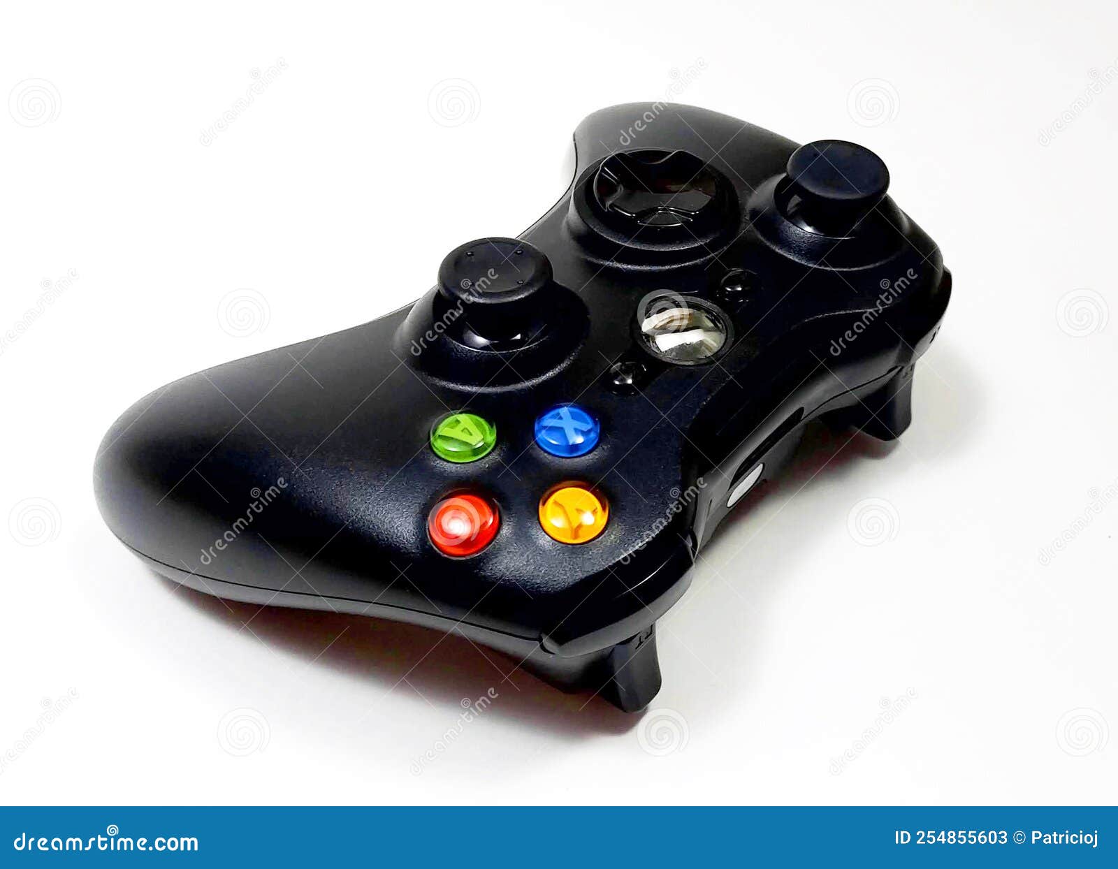 Object Shot of a Controller for a Video Game Box Isolated on a White ...